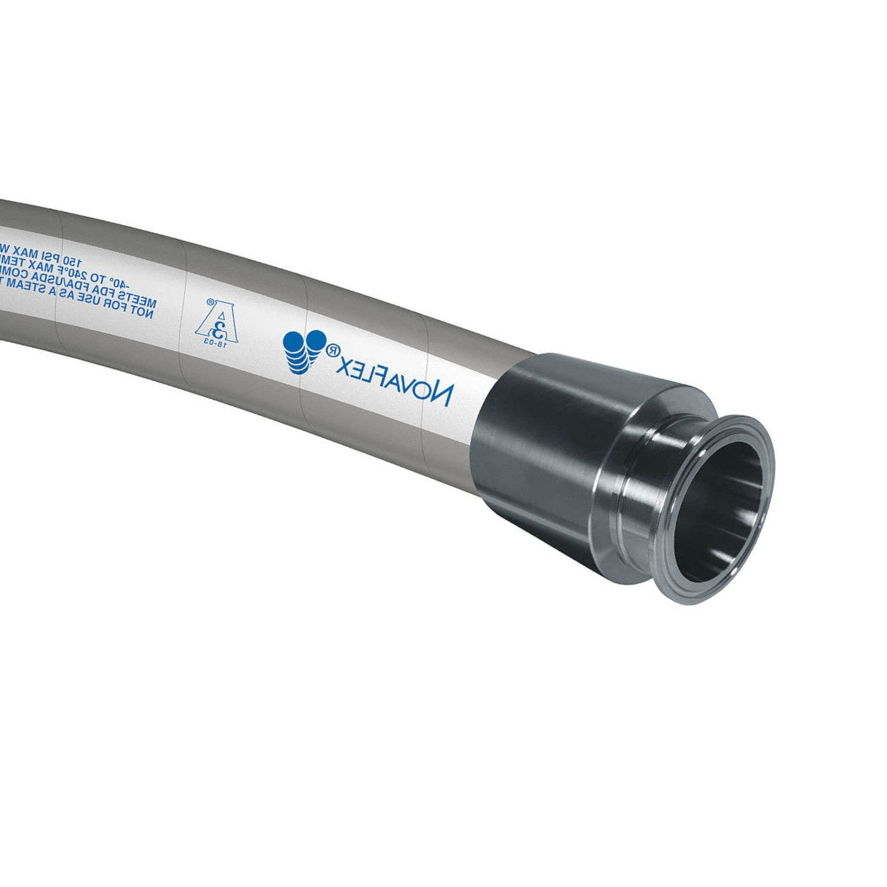 2" Novaflex Connoisseurs 6500 Brewery Hose Assembly with Tri-Clamps ...