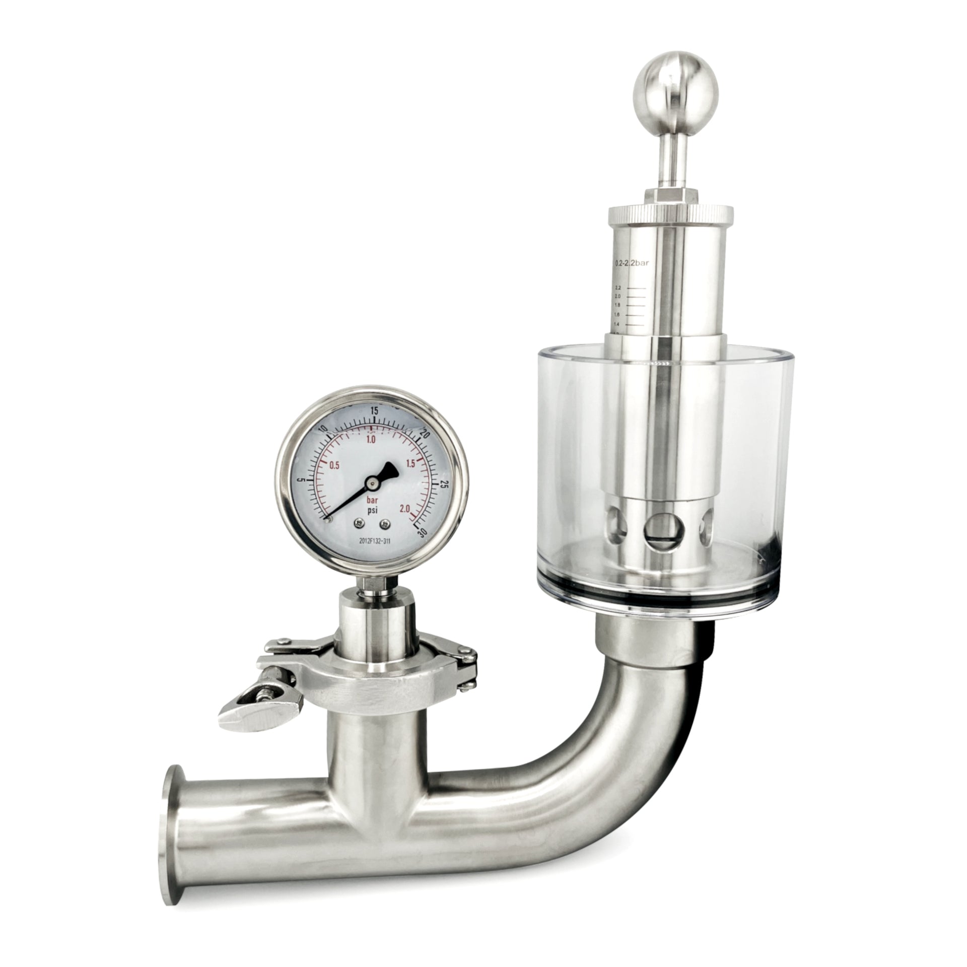 Spunding Valve 0-30 PSI Adjustable with Pressure Gauge (1.5" TC ...
